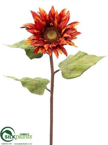 Brick Color Sunflower | Rust Colored Silk Flowers | Silk Plants Direct