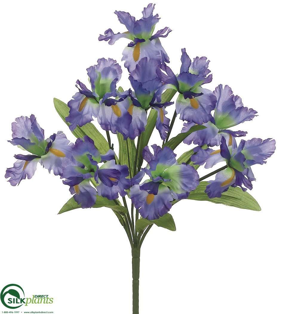 Artificial Iris Bushes | Silk Helio Iris Bush | Artificial Iris Flowers ...