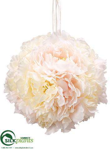 Peony Kissing Ball - White Pink - Pack of 4 - (CKP/HW-600PFFS ...