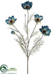 Artificial Cosmos Flowers | Royal Blue Fake Flowers | Silk Plants Direct